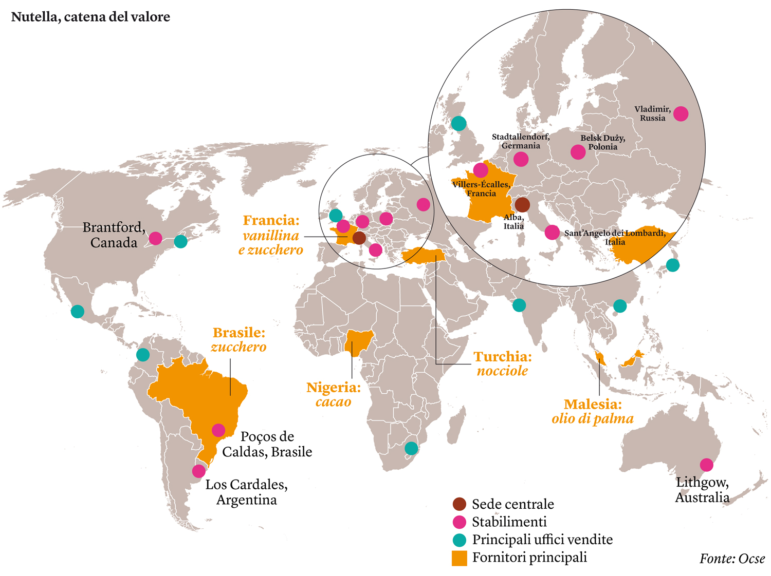 Internazionale » La Nutella nel mondo